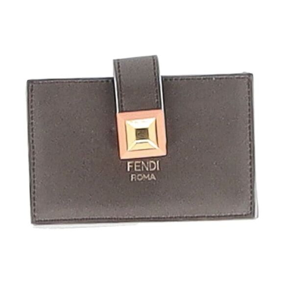 Fendi | Accessories | Fendi Card Holder In Taupe Leather | Poshmark